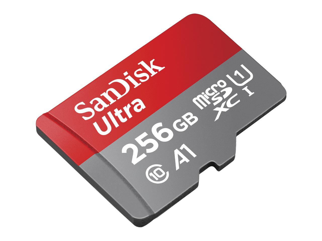SanDisk 256GB Ultra microSDXC A1 UHS-I/U1 Class 10 Memory Card with Adapter, Speed Up to 150MB/s ...