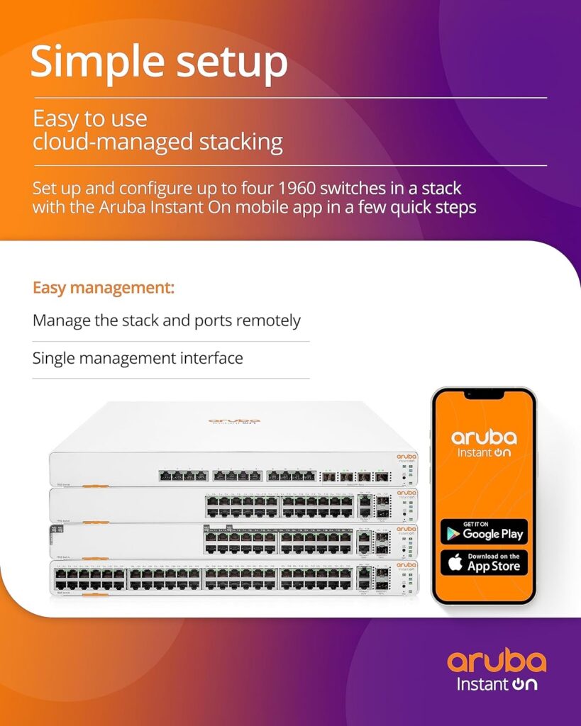 Aruba Instant On 1960 48-Port Gb Smart-Managed Layer 2+ Ethernet Switch ...
